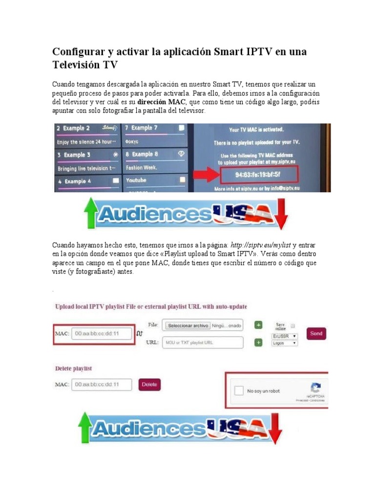 Configurar Y Activar La Aplicación Smart Iptv En Una Televisión Tv Pdf