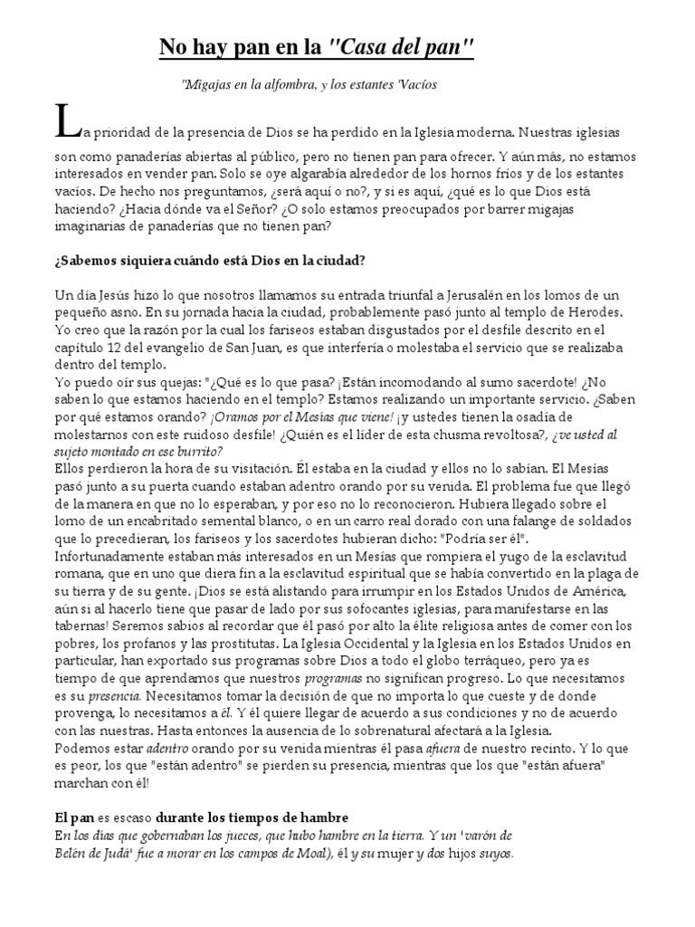 En La Casa Del Pan No Hay Pan Pdf