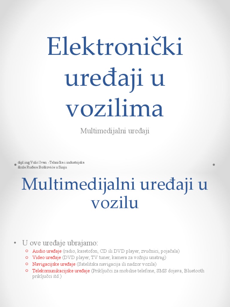 Autoelektričar Elektronički-Uredjaji 3.raz | PDF