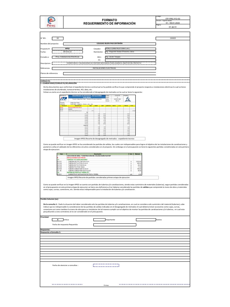 Rfi 2 | PDF | Presupuesto