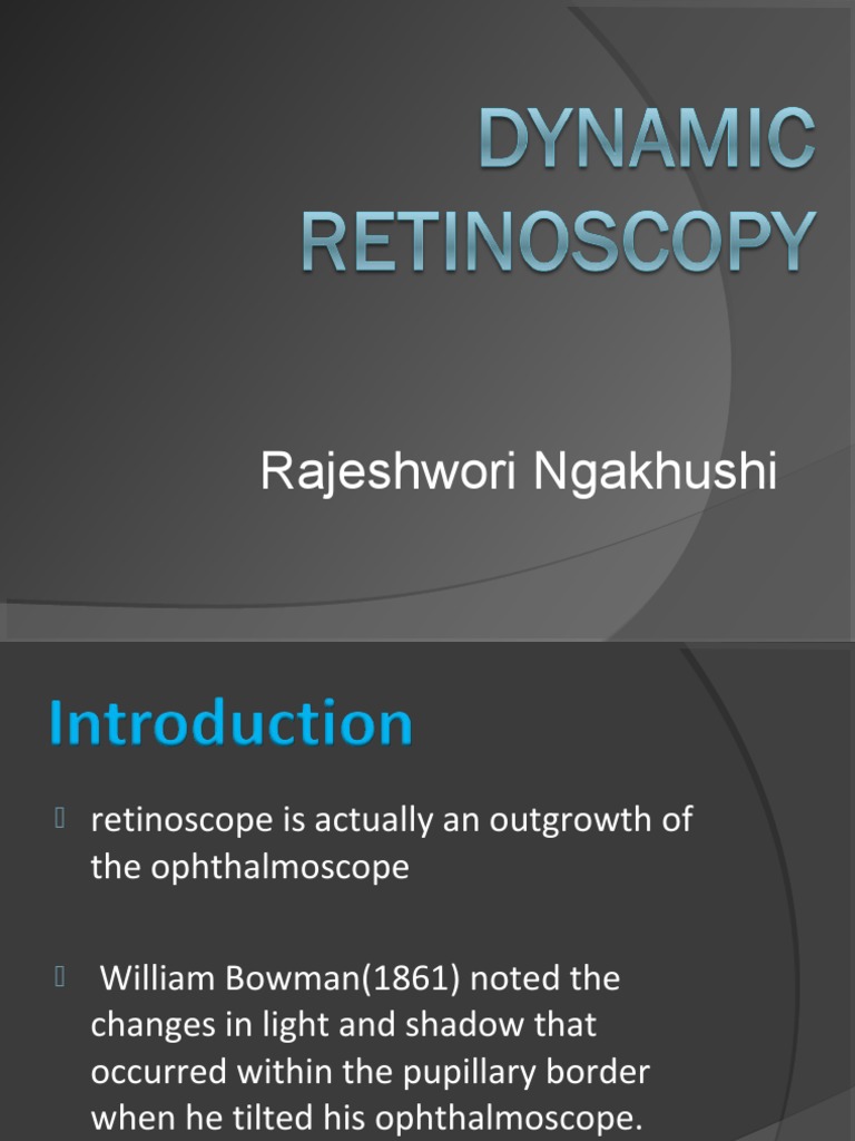 Dynamic Retinoscopy Techniques Overview | PDF | Aperture | Latency ...