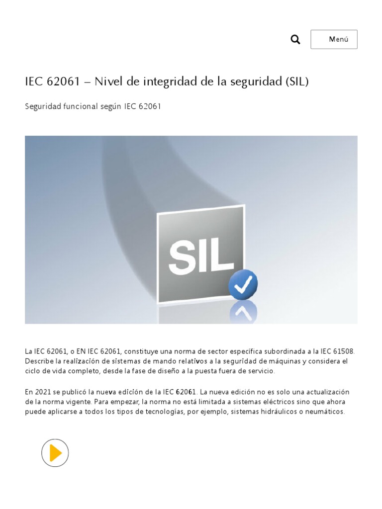 IEC 62061. Valoración de Riesgos Mediante El Nivel de Integridad de La ...