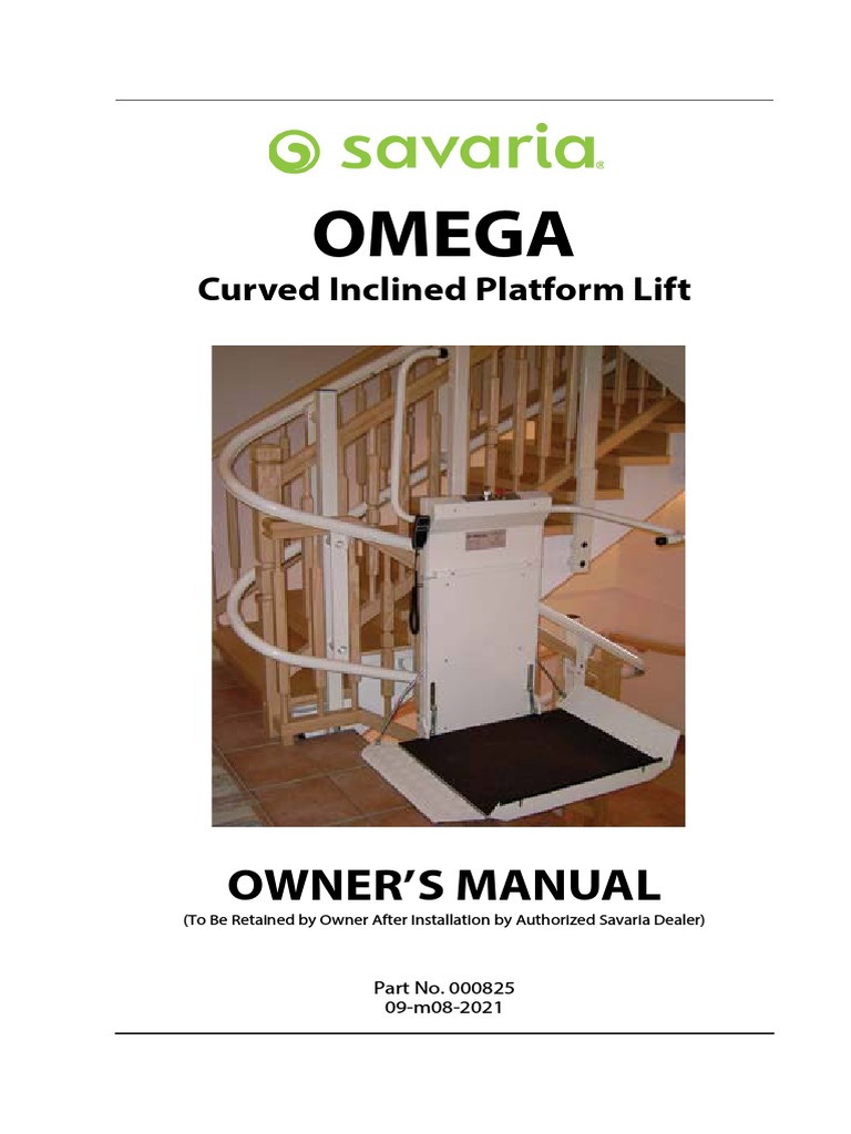 Omega Curved Inclined Platform Lift Owner's Manual | PDF | Elevator ...