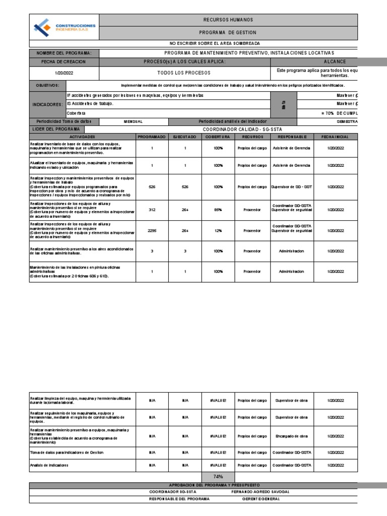 Matriz de Equipos y Herramientas. | PDF | Presupuesto | Seguridad y ...