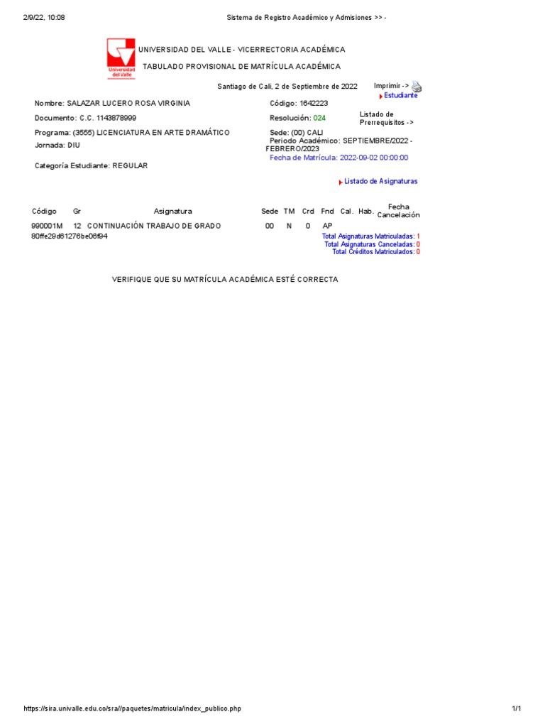 Tabulado Rosa 2022-2 PDF | PDF