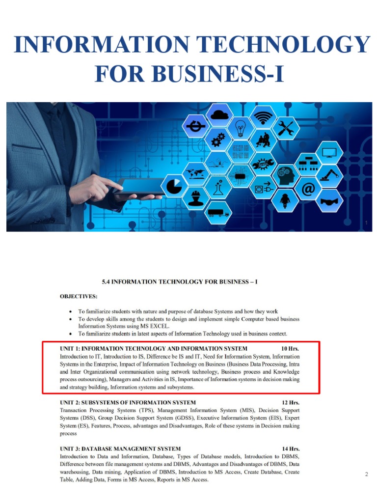 Understanding Information Technology: An Overview of Key Concepts and ...