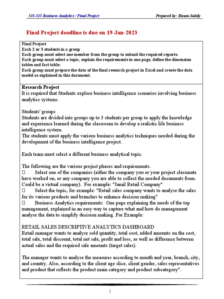 BA-310-315 - Final Project | PDF | Data Management | Computing