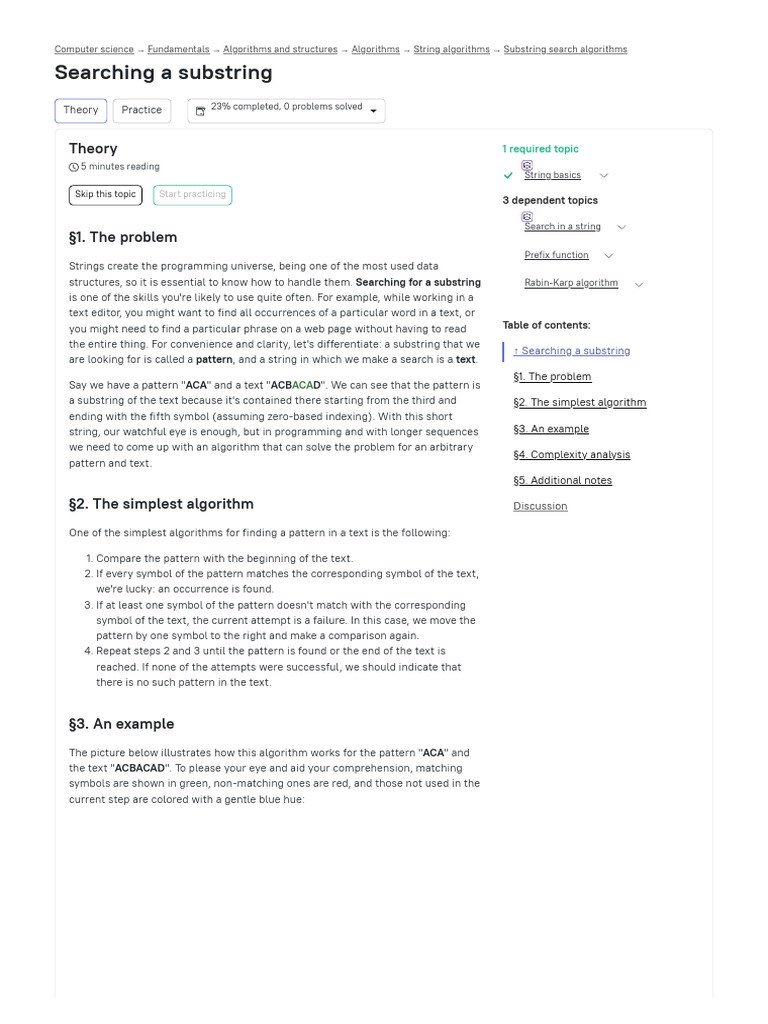 Searching A Substring Jetbrains Academy Learn Programming By Building Your Own Apps Pdf