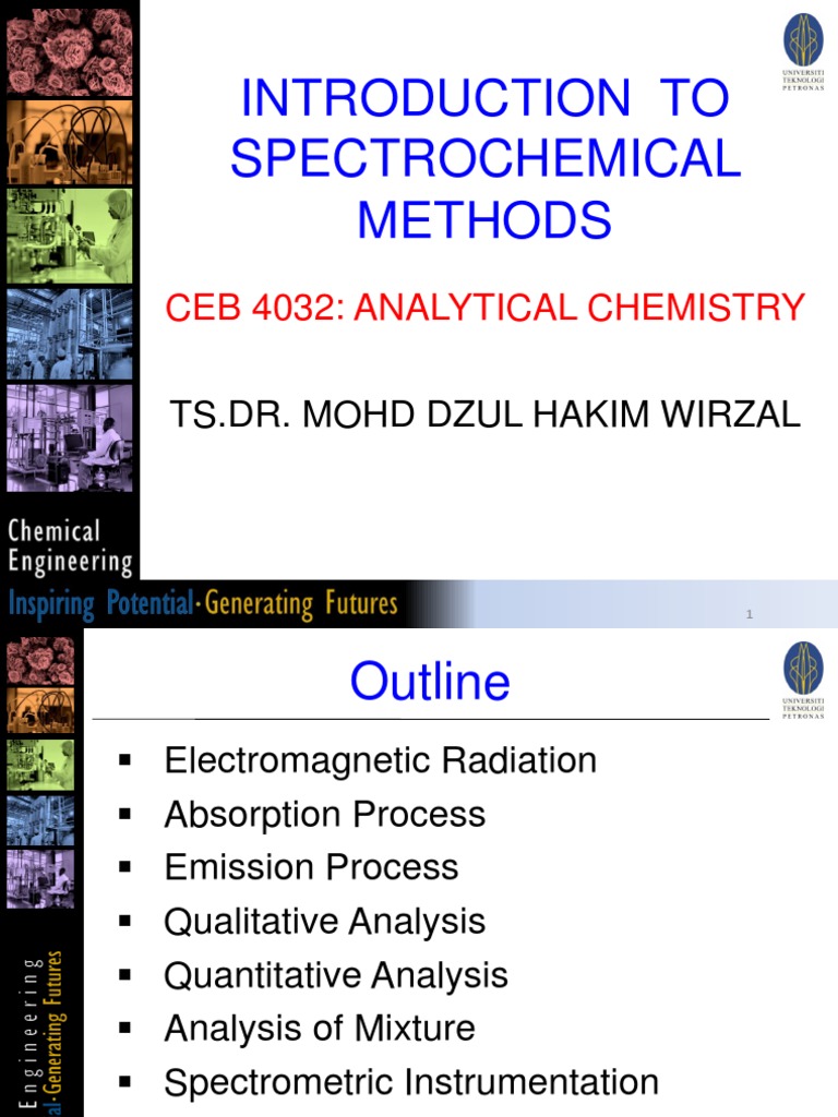 DHW - Lecture 4 - Introduction To Spectrochemical Methods - 101016 ...