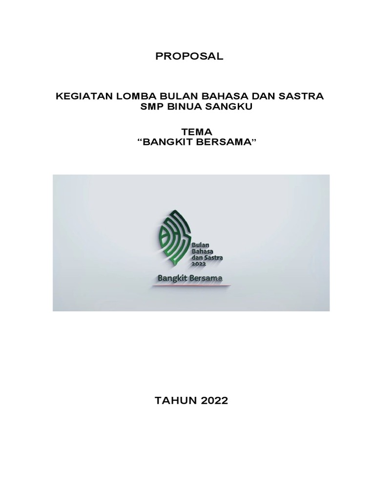 Proposal Bulan Bahasa | PDF