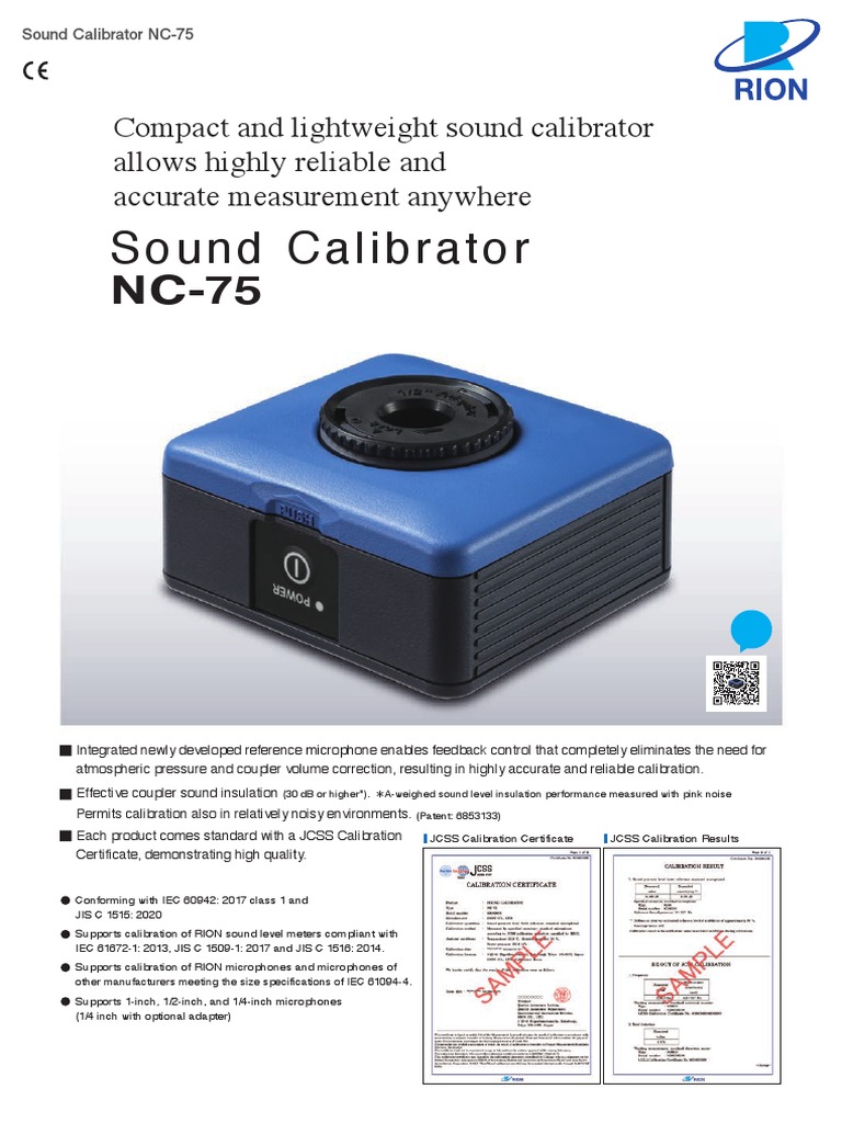 NC-75 Datasheet 1709-8 | Download Free PDF | Microphone | Metrology