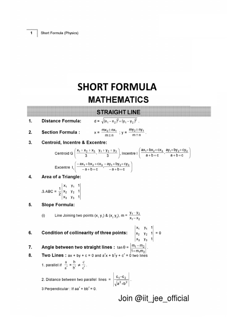 Maths Short Formula - Booklet73092794 | PDF | Business