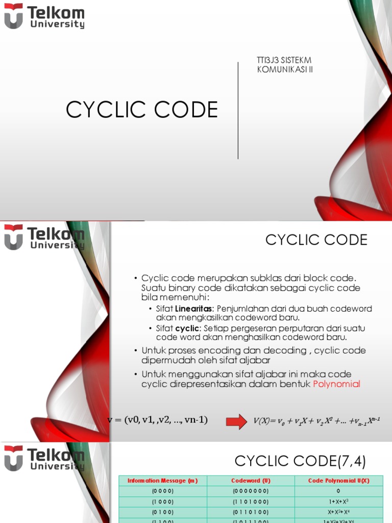 Cyclic Code-LIM | PDF | Telecommunications Engineering | Algebra