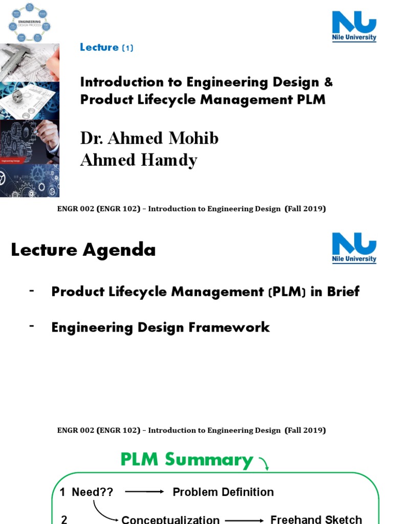 Lecture (1) - Introduction To PLM | PDF | Product Lifecycle | Engineering Design Process