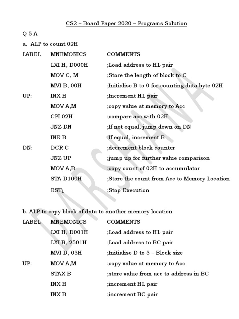 CS2 2020 Q 5 Programs | PDF | Computer Programming | Arithmetic