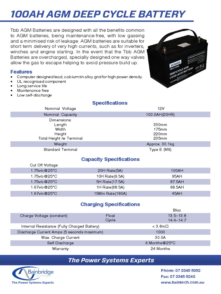 100AH Batteries | Download Free PDF | Electrical Engineering | Electricity