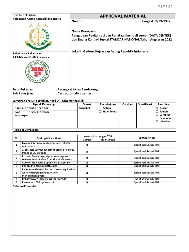 Approval Material Card Automatic Scanner Rev 1.0 | PDF | Image Scanner | Computing