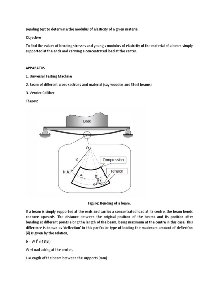 Lab 2 Som Bending | PDF | Bending | Beam (Structure)