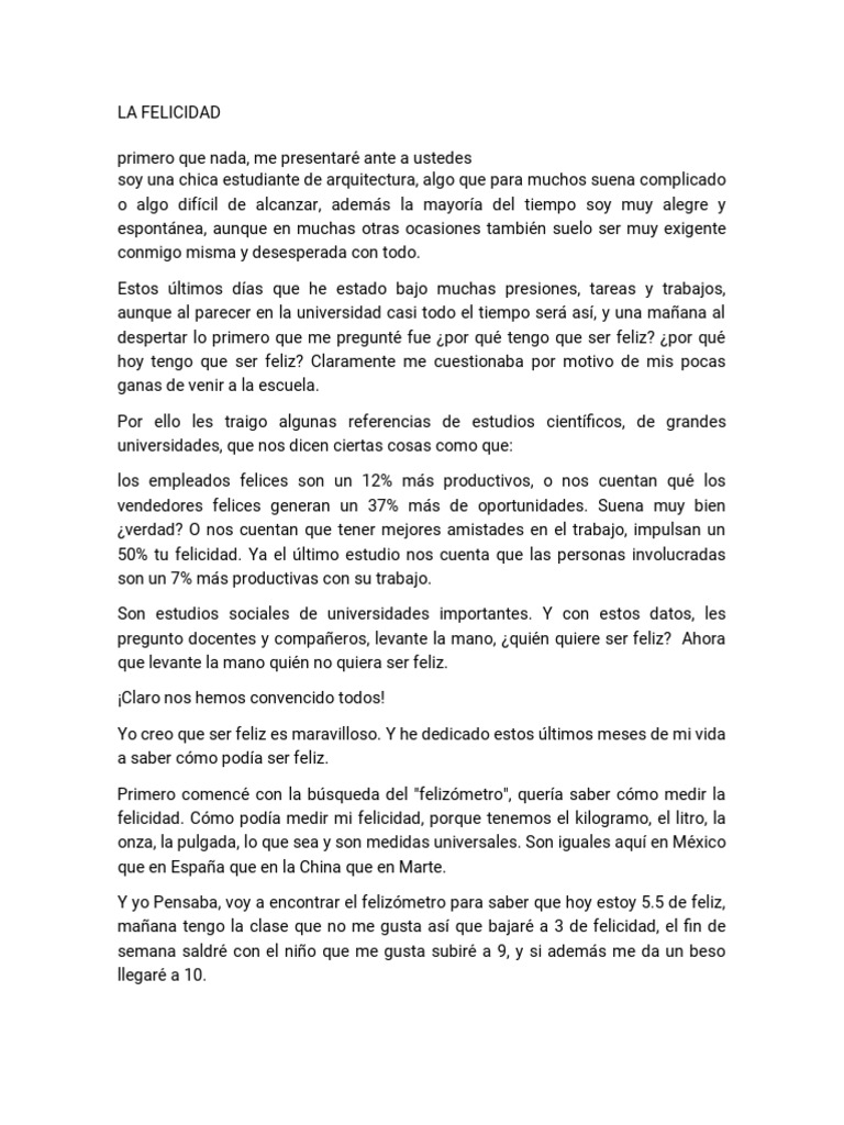 La búsqueda personal de la felicidad | PDF | Felicidad | Verdad
