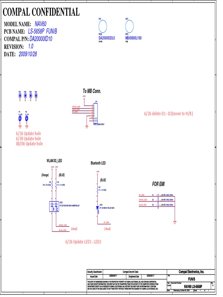 Compal Electronics PCB Engineering Drawing | PDF | Privacy | Computing