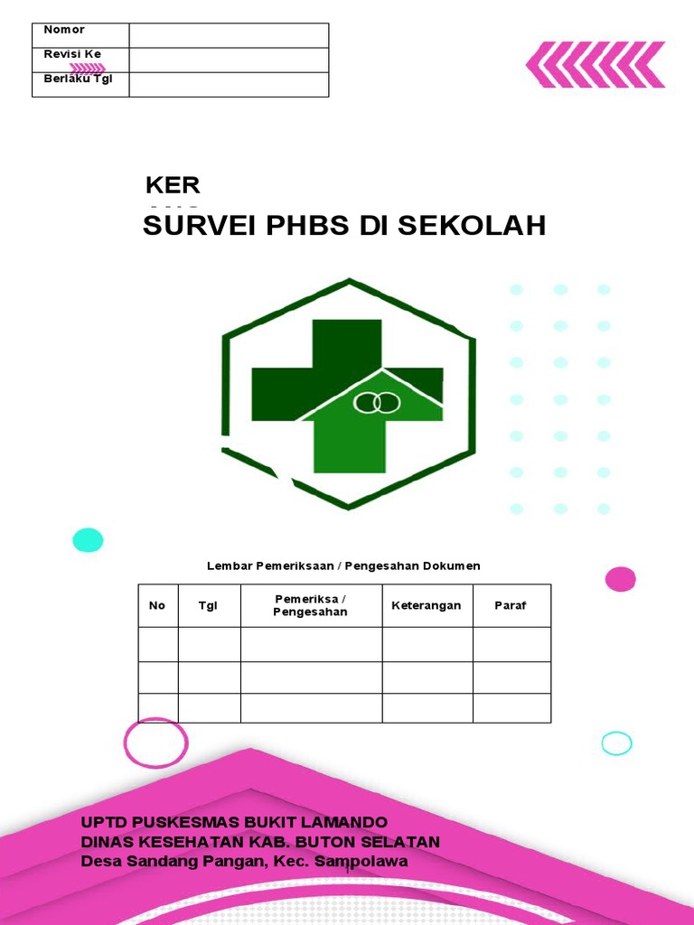 KAK Survei PHBS Sekolah | PDF