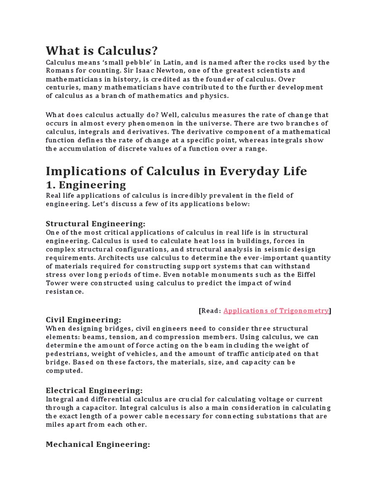 Application of Calculus | Download Free PDF | Calculus | Meteorology