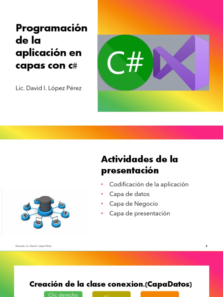 Programación de una aplicación en capas con C# utilizando la arquitectura de tres capas: Datos ...