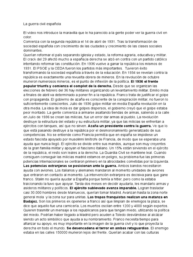 Guerra Civil | PDF | Francisco franco | guerra civil Española
