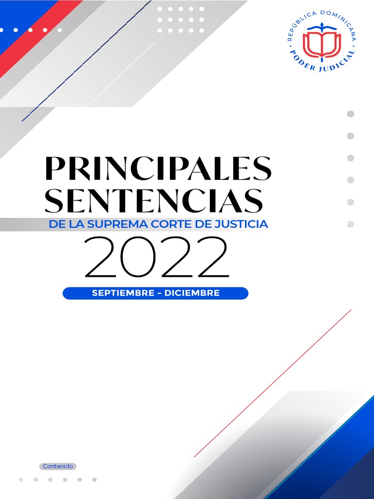 Principales Sentencias Septiembre Diciembre 2022 | PDF | Sentencia (ley ...