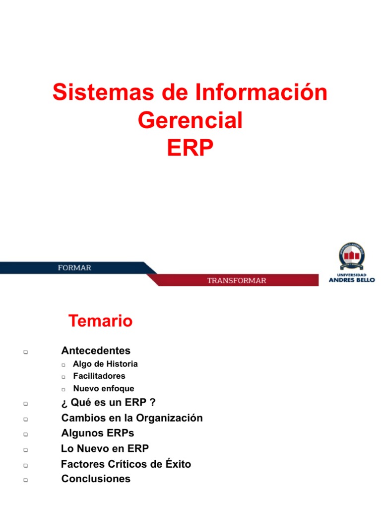 Unab - Sig - U3 - Erp | PDF | Planificación de recursos empresariales ...