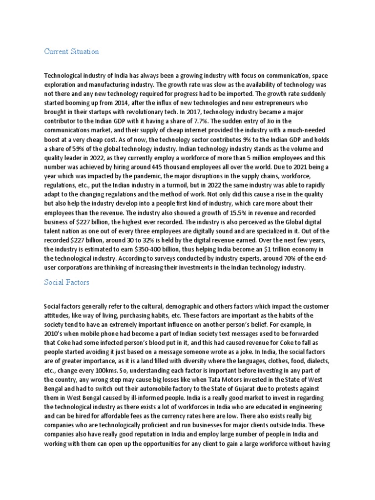 India's Tech Industry Boom | PDF | Employment | Economic Growth