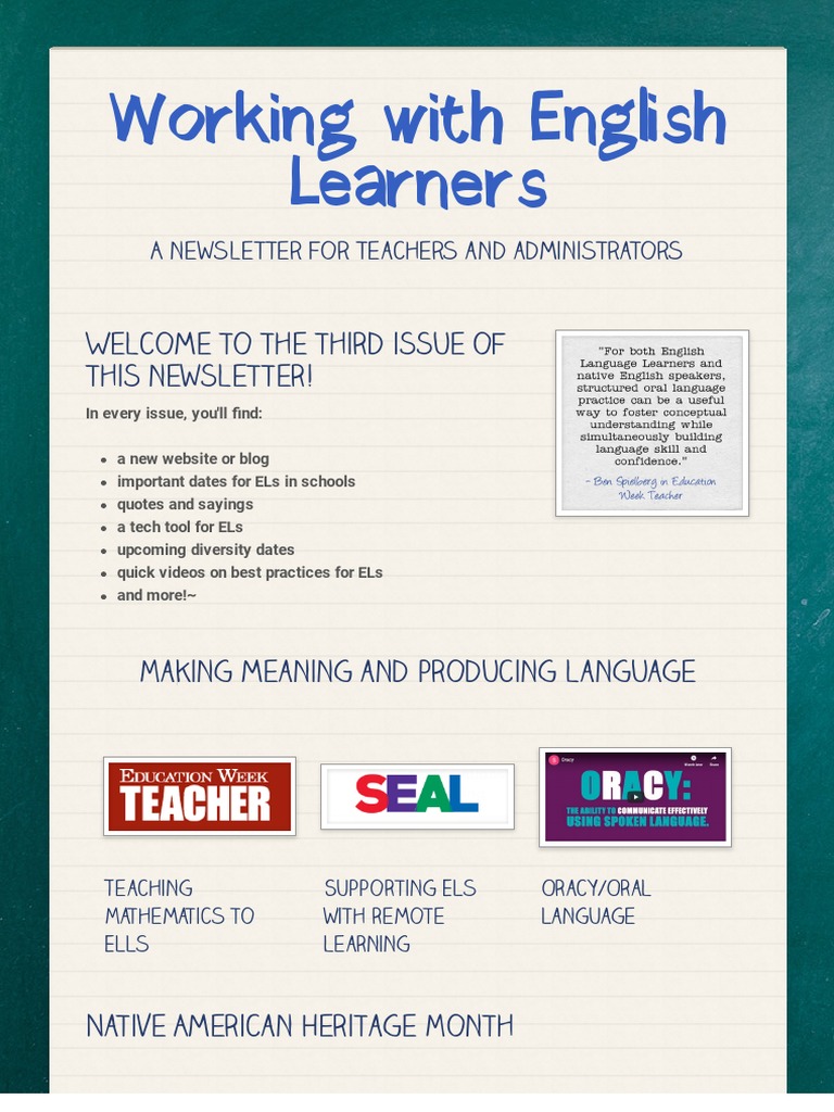 Smore - Newsletter November | PDF | Learning | Cognition