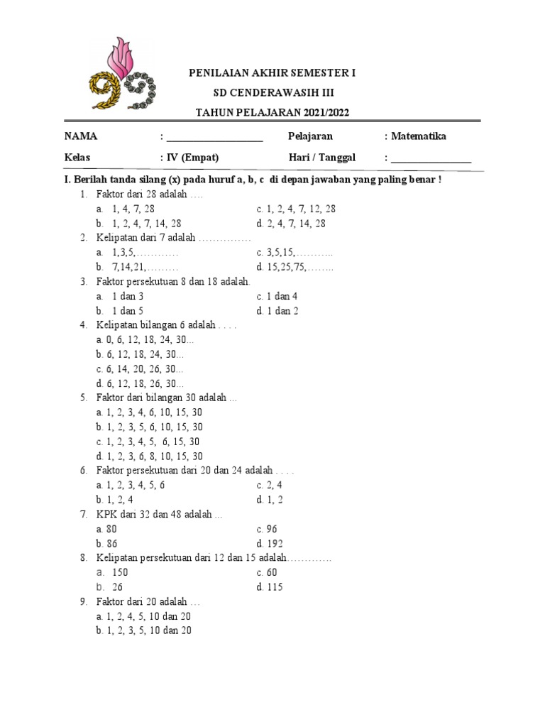 Soal MTK | PDF | Game & Aktivitas