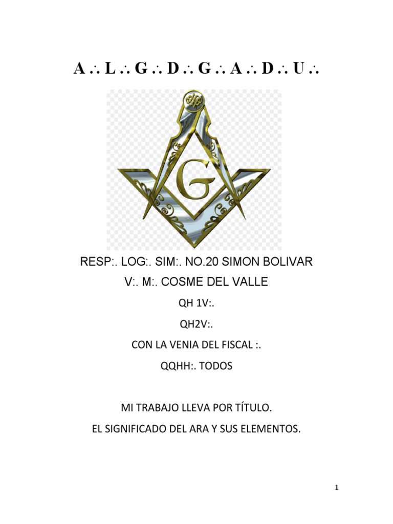 Significado del Ara Masónica y Elementos | PDF | Masonería | Altar