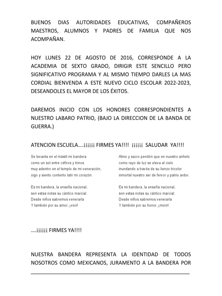 Programa Homenaje | PDF | México