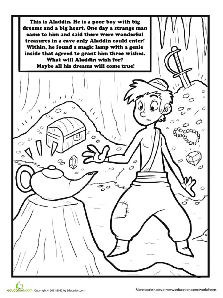 Color Aladdin and Magic Lamp | PDF