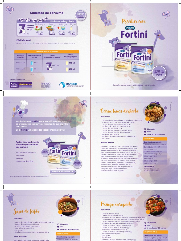 Receitas Fortini | PDF | Carne | Soja