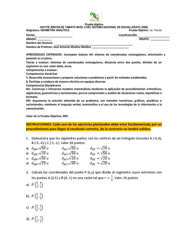 1er EXAMEN PARCIAL - SIN CONTESTAR - AGOSTO DICIEMBRE 2022 | PDF ...