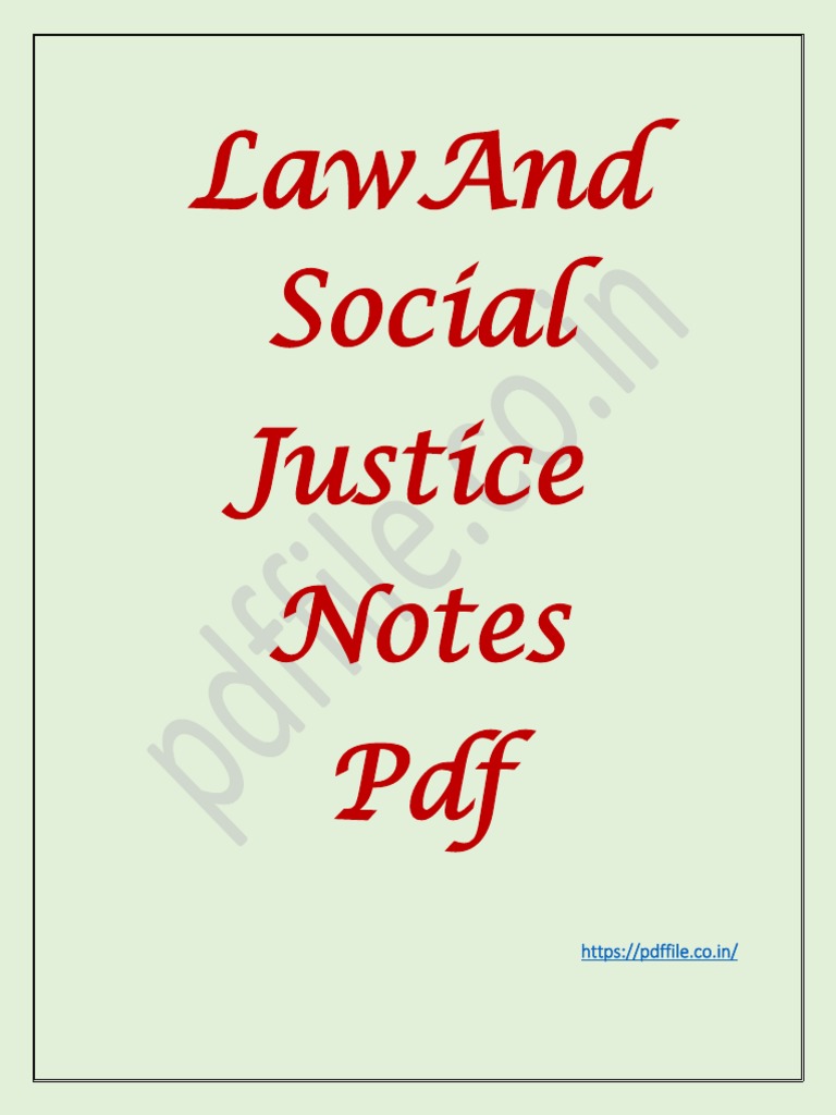 Law and Social Justice Notes PDF | PDF | Employment | Pollution