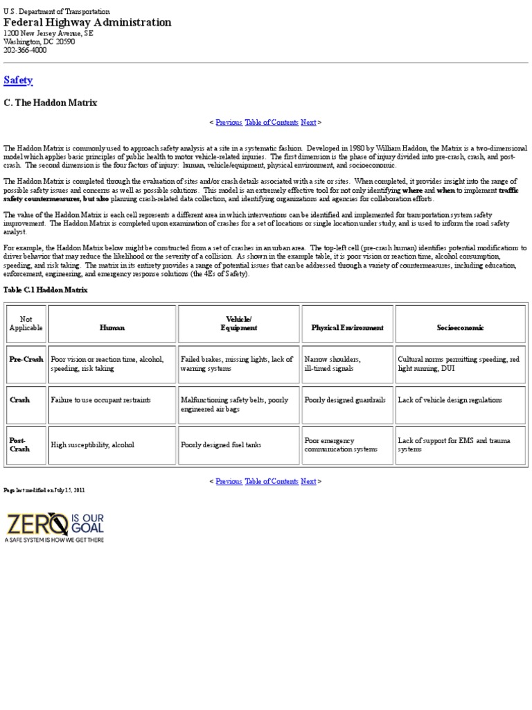 Haddin Matrix Highway Safety Improvement Program Manual | PDF | Traffic Collision | Road Traffic ...