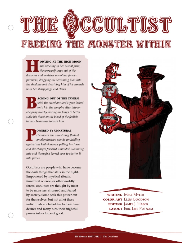 En5ider - Occultist Class | PDF | Werewolves | Occult