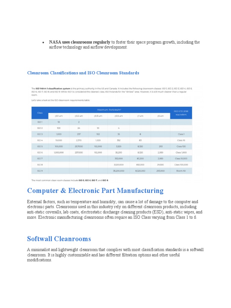 Clean Rooms | PDF | Applied And Interdisciplinary Physics | Materials
