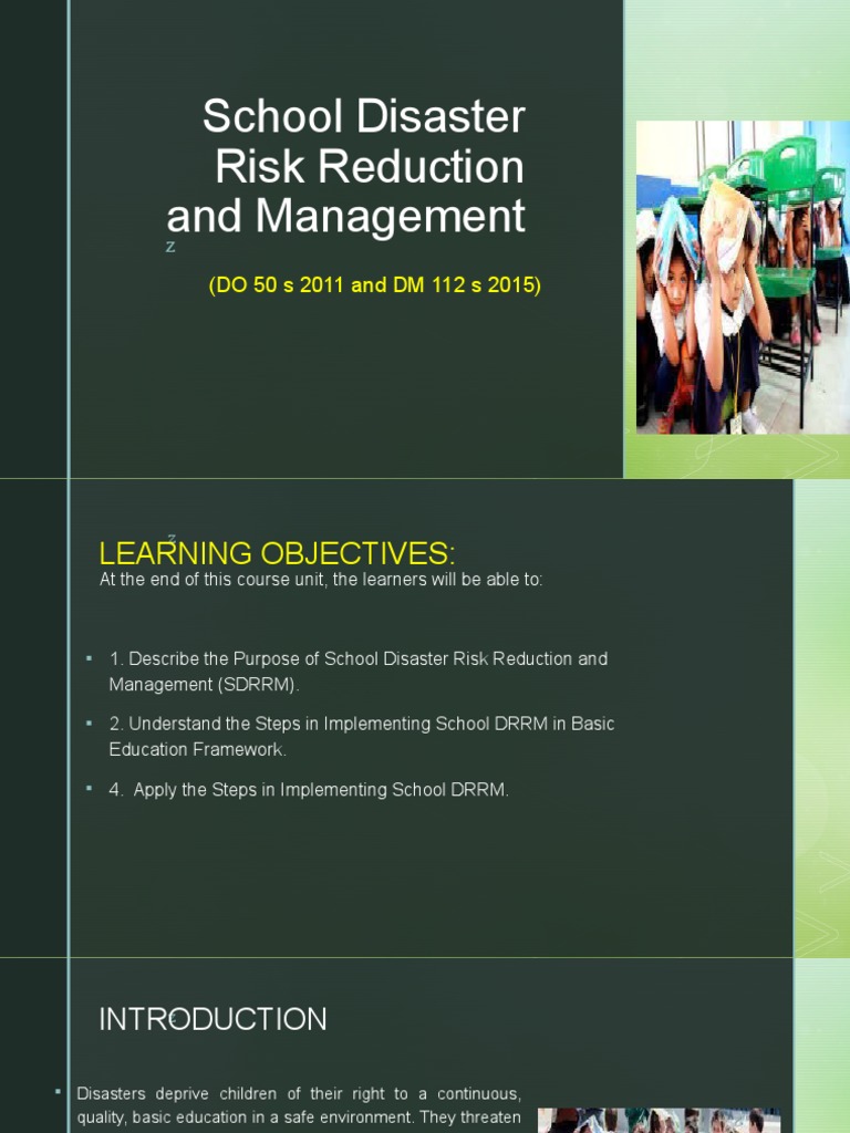 PART 2 School Disaster Risk Reduction and Management | PDF | Emergency ...