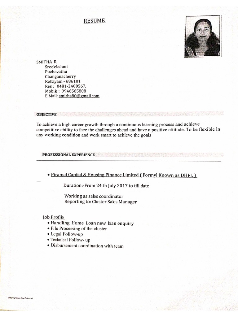 Smitha Resume | PDF