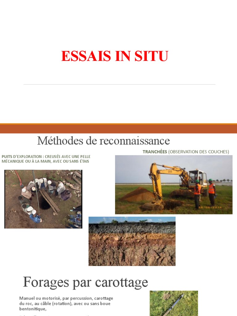Essais in situ | PDF | Fondation (construction) | Barrage