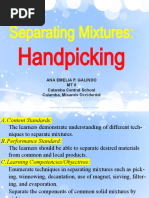 Separating Mixtures Hand Picking | PDF | Mixture | Chemical Substances