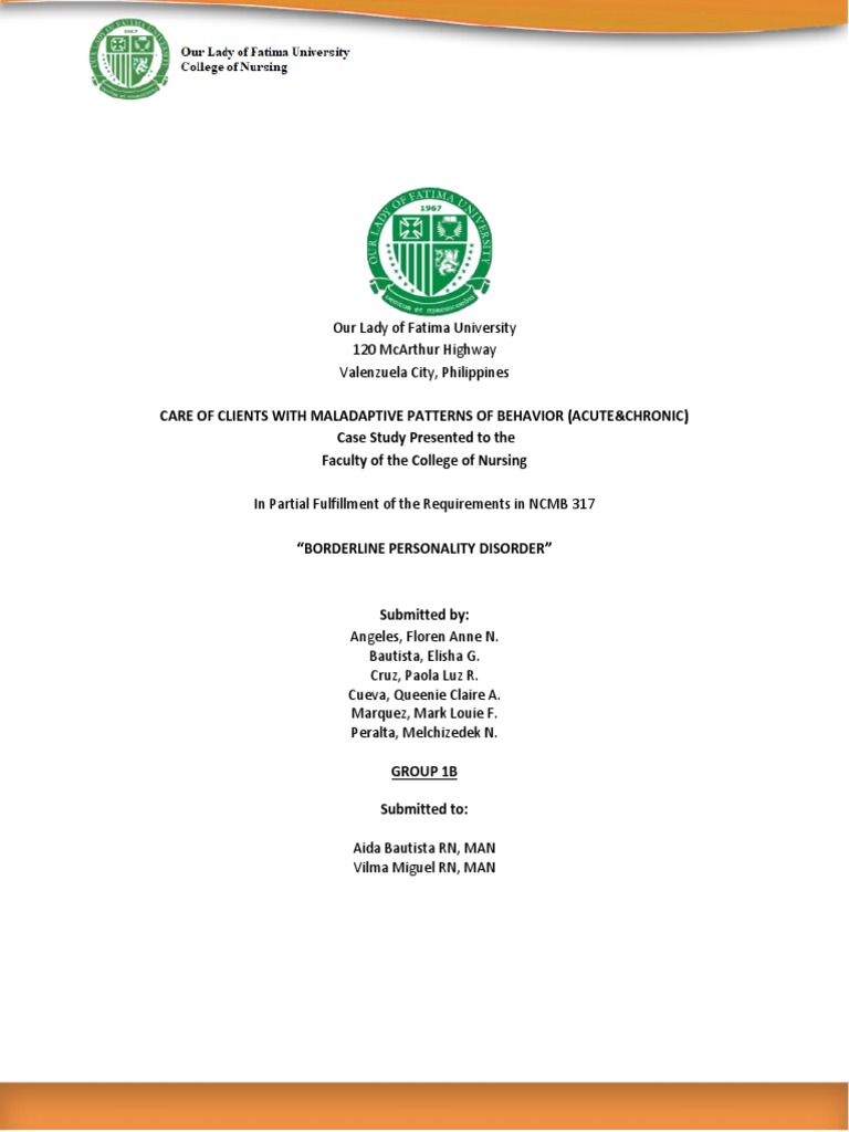 Case Pres 317 - BPD | PDF | Borderline Personality Disorder | Limbic System