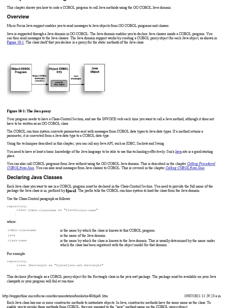 Calling Java From OO COBOL | PDF | Method (Computer Programming) | Java (Programming Language)