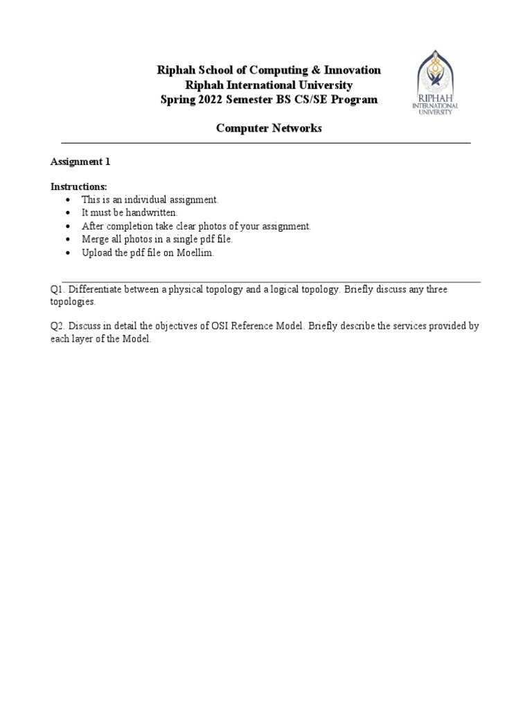CN Assignment 1 | PDF