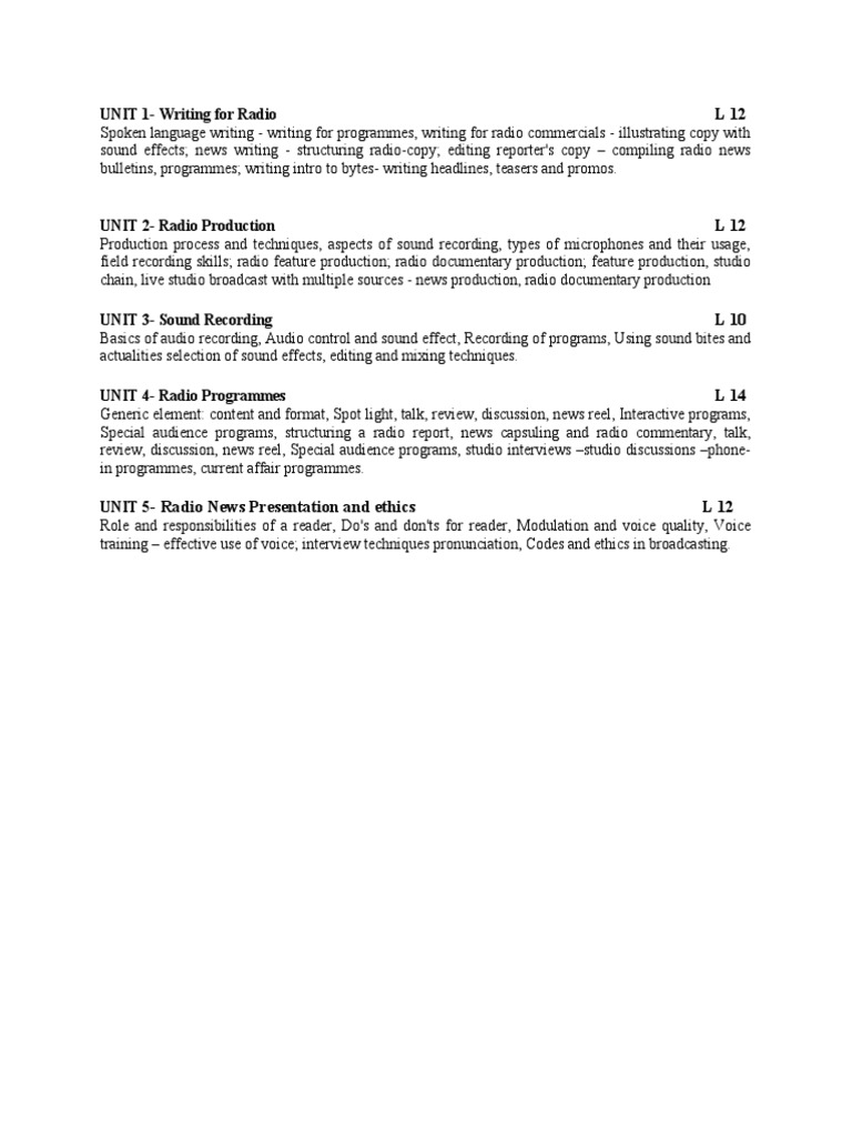 Radio Journalism | PDF | Art